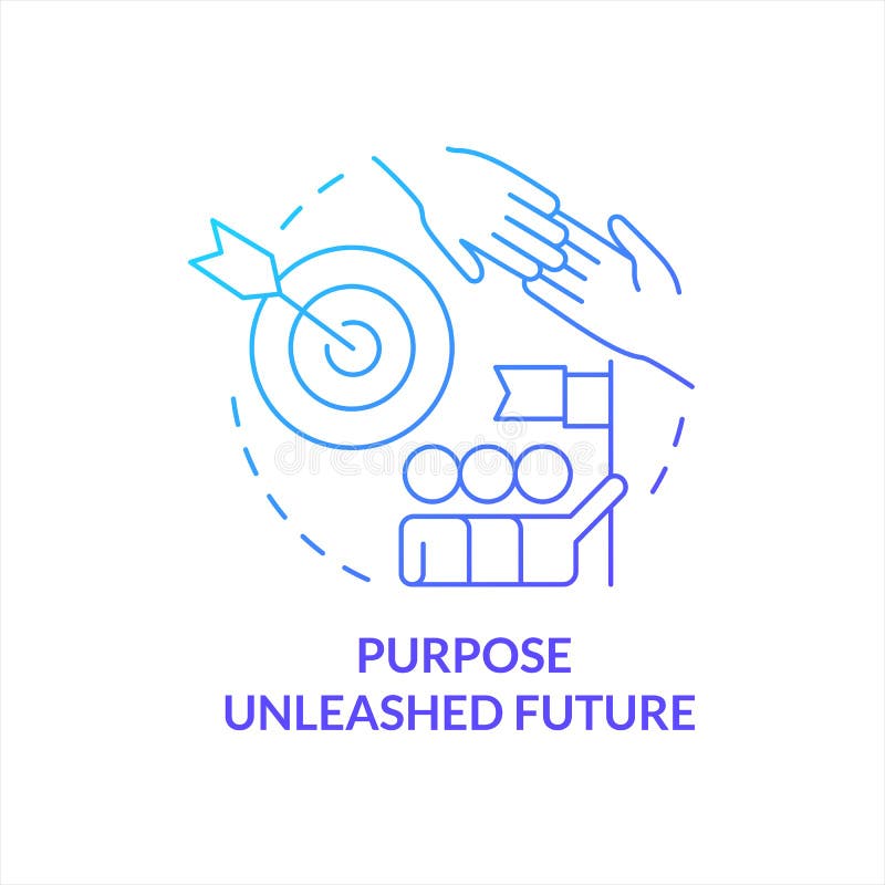 Purpose Unleashed Future Blue Gradient Concept Icon Stock Vector ...
