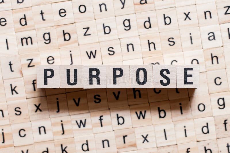 Purpose Word Concept in Cubes Stock Image - Image of mission, reason ...