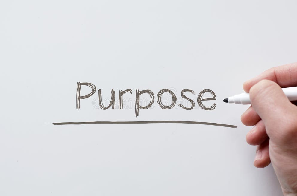Purpose Written on Whiteboard Stock Photo - Image of purpose, board ...