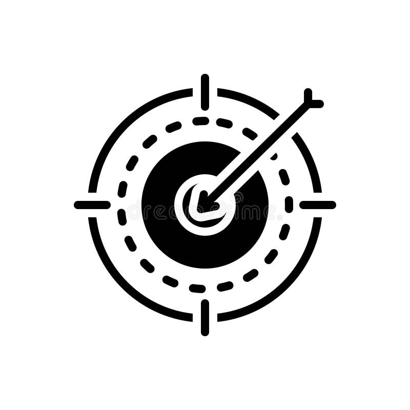 Black Solid Icon for Purposes, Motive and Objectives Stock Vector ...