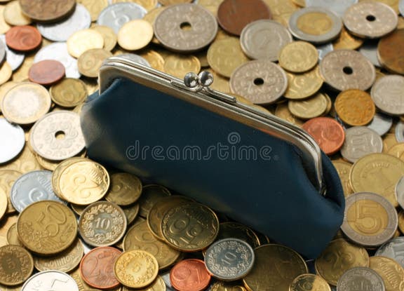 Purse and coins stock photo. Image of money, copper, expenses - 25750368