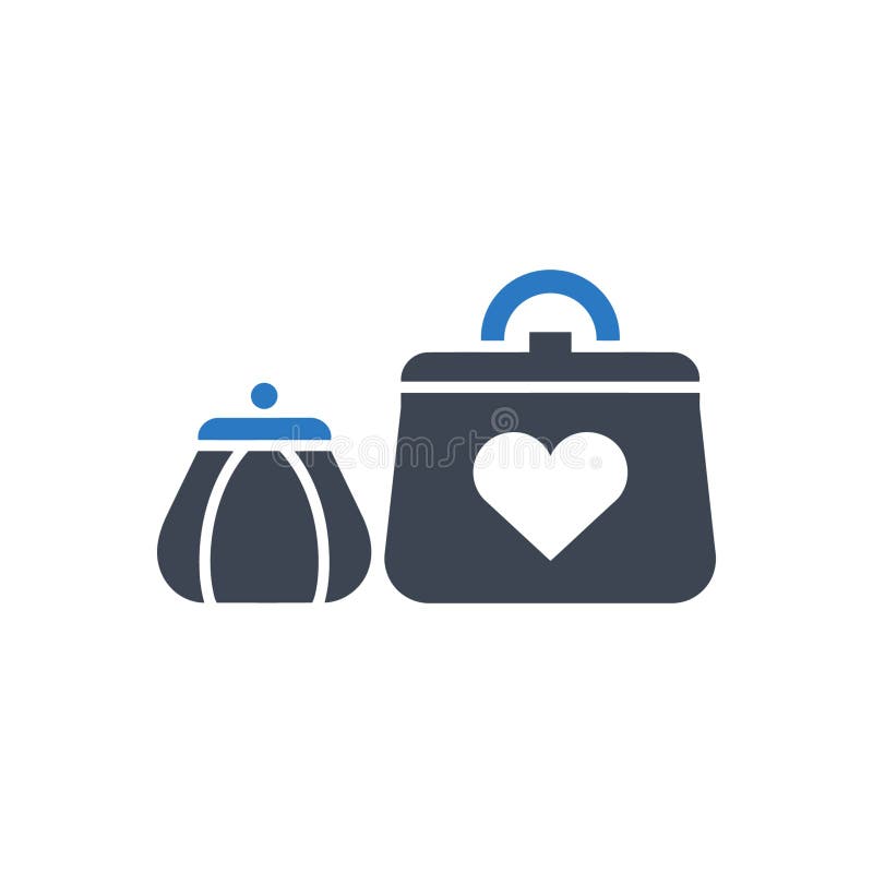 Purse Icon stock vector. Illustration of fashion, sign - 361728900