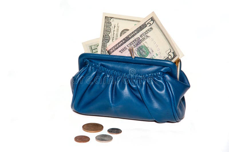 Purse with money stock image. Image of heap, finances - 13099973