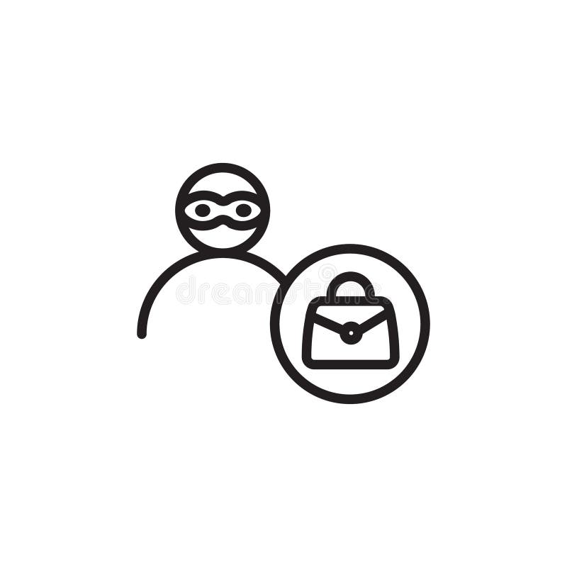 Purse Snatcher Icon Outline Vector for Web Ui Stock Vector ...