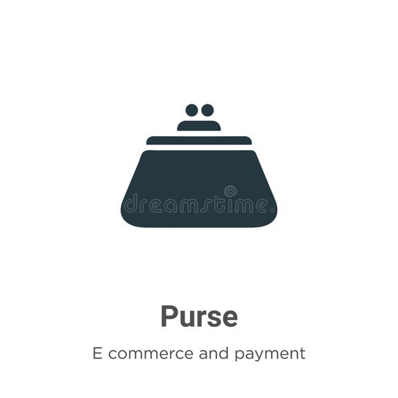 Purse Vector Icon on White Background. Flat Vector Purse Icon Symbol ...