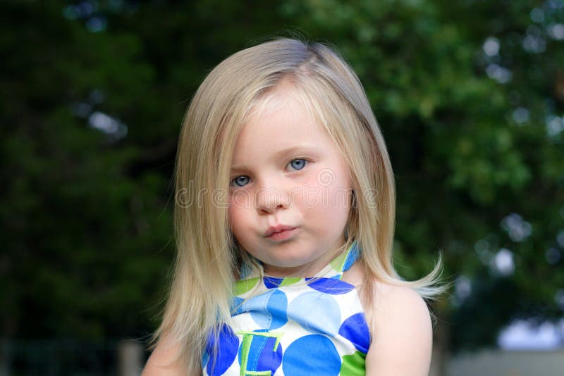 Pursing the Lips stock photo. Image of blond, cute, face - 14730190