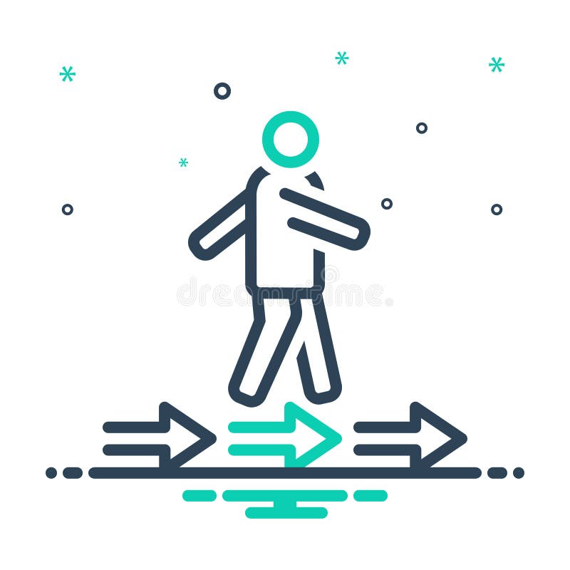 Mix Icon for Pursue, Move and Go Run Stock Vector - Illustration of ...