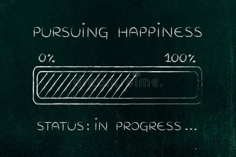 Happiness Progress Bar Design with Hand Stock Image - Image of motivate ...
