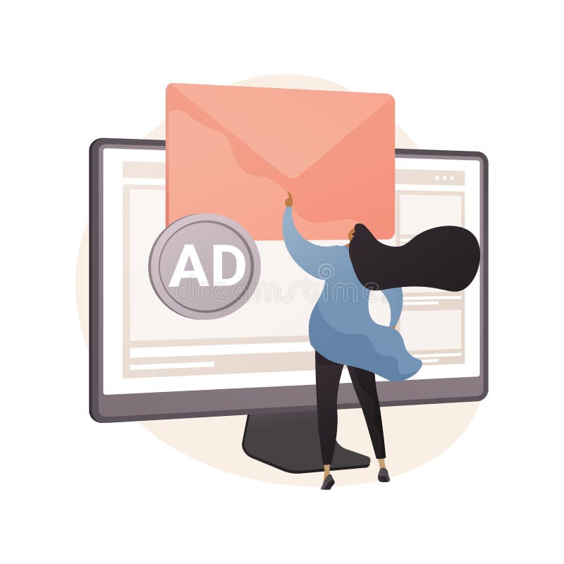 Push Advertising Abstract Concept Vector Illustration. Stock Vector ...