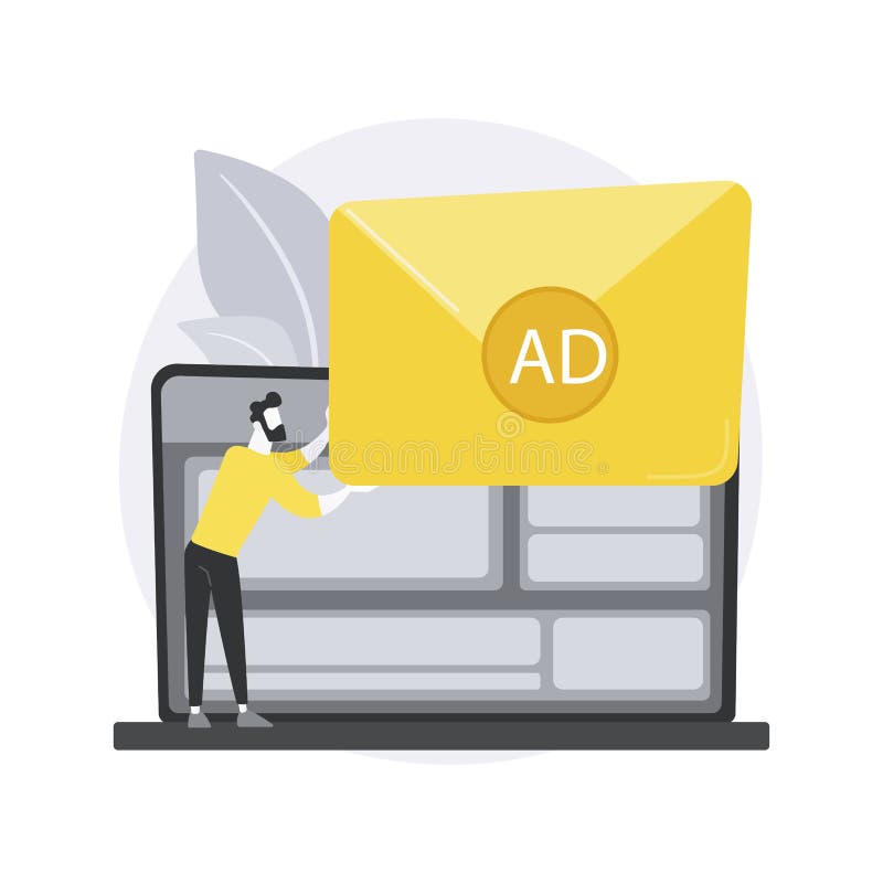 Push Advertising Abstract Concept Vector Illustration. Stock ...