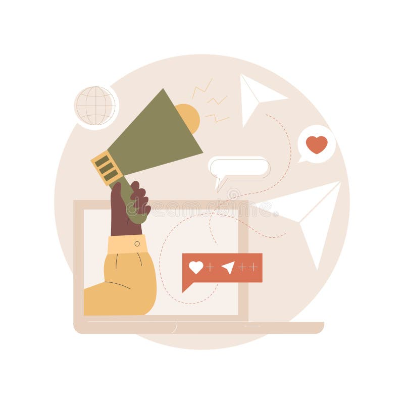 Push Advertising Abstract Concept Vector Illustration. Stock Vector ...