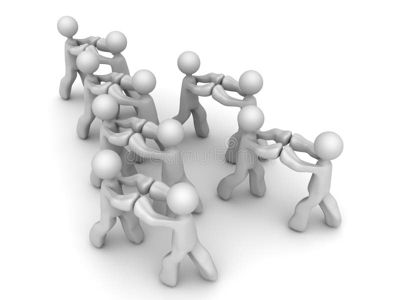 Push against each other stock illustration. Illustration of pushing ...