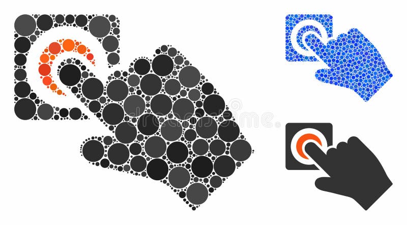 Push Alarm Button Composition Icon of Circles Stock Illustration ...