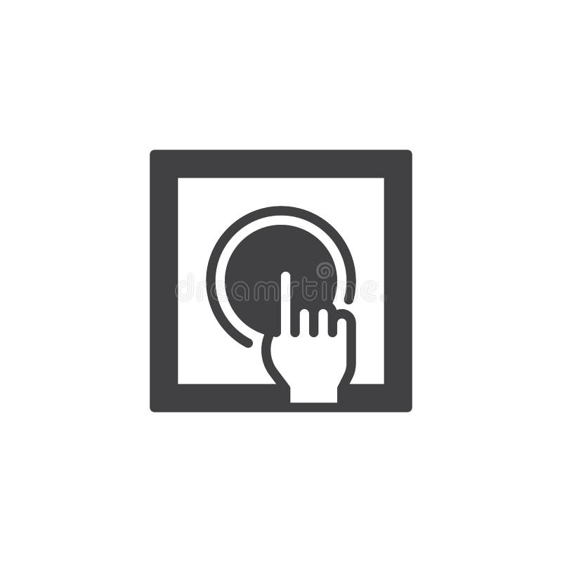 Push Alarm Button Icon Vector Stock Vector - Illustration of power ...