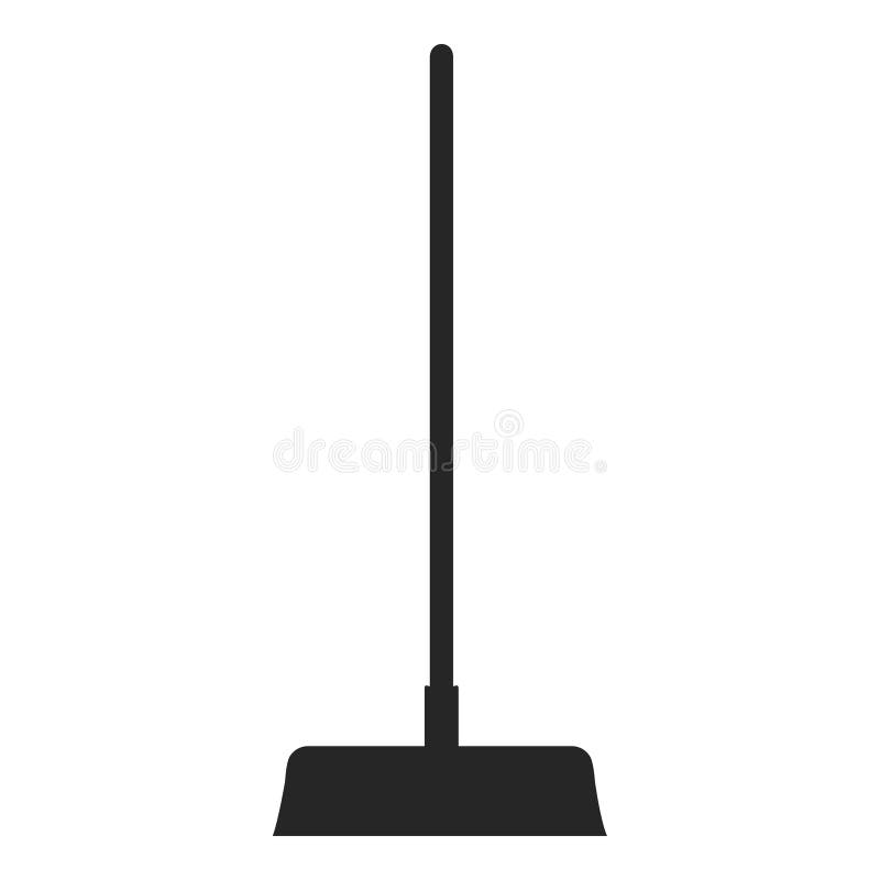Push Broom Silhouette Vector Icon Stock Illustration - Illustration of ...