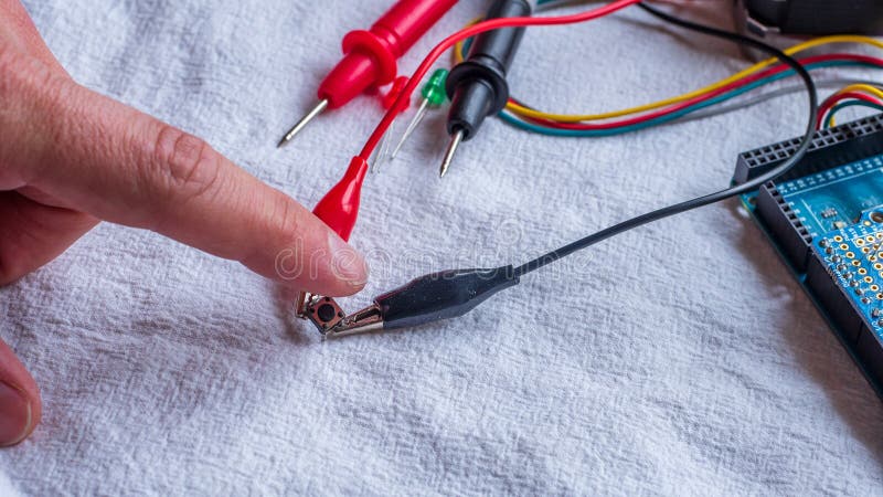 Push Button Component Used in Microcontroller Builds Stock Photo ...