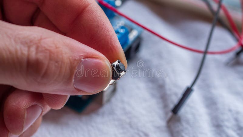 Push Button Component Used in Microcontroller Builds Stock Image ...
