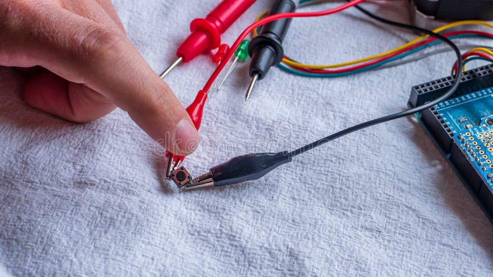 Push Button Component Used in Microcontroller Builds Stock Image ...