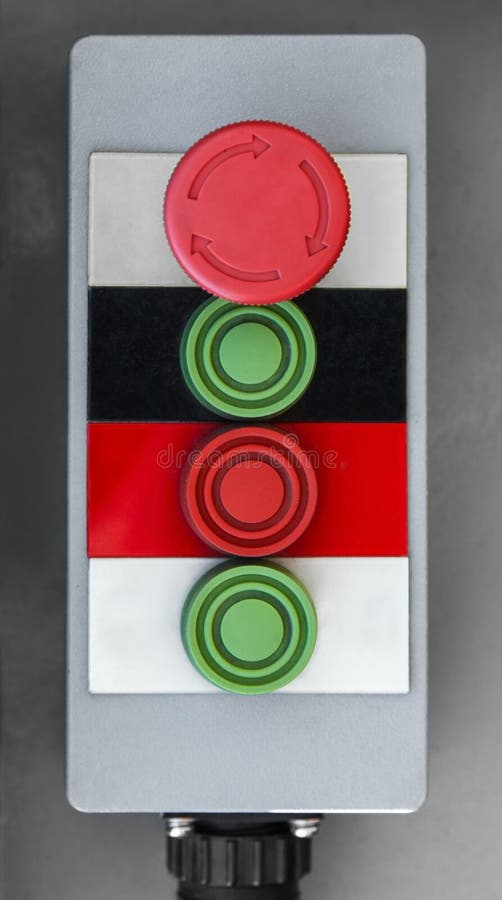 Push Button Control Panel for Service Equipment Stock Photo - Image of ...