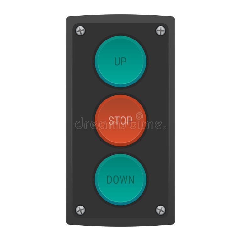 Push Button Control Station Stock Vector - Illustration of energy ...