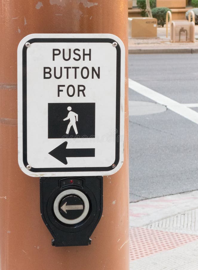 Pedestrian Crosswalk Button Stock Photo - Image of abstract, background ...