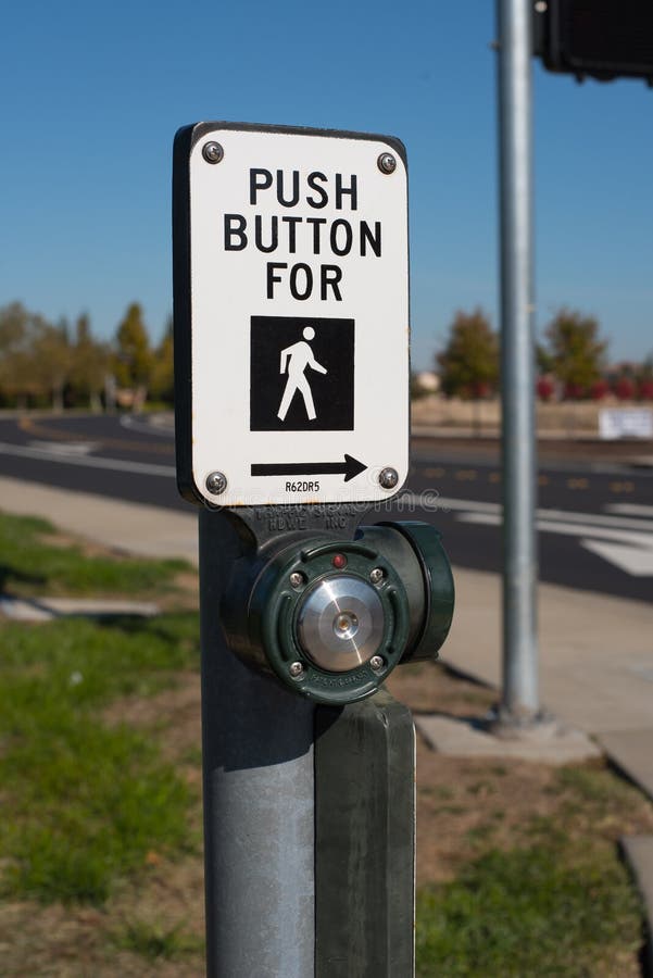 Push Button Crosswalk stock photo. Image of pedestrian - 62662726
