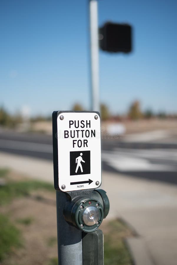 Push Button Crosswalk stock photo. Image of crossing - 62662732