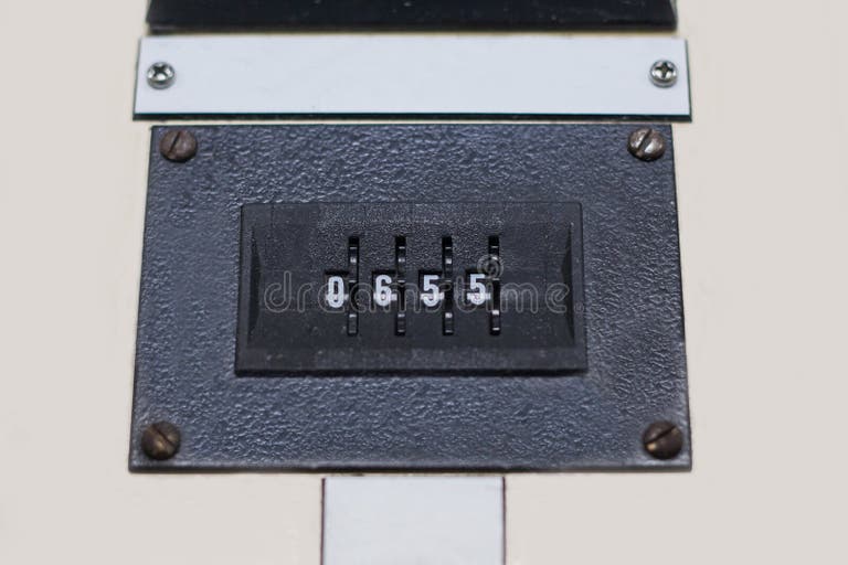 Push Button and Display on Control Panel with Electric Light Devices ...