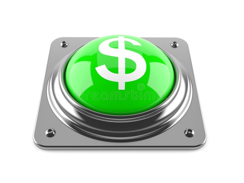 Push Button with Dollar Symbol Stock Illustration - Illustration of ...
