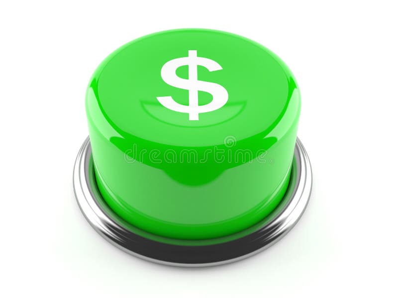 Push Button with Dollar Symbol Stock Illustration - Illustration of ...