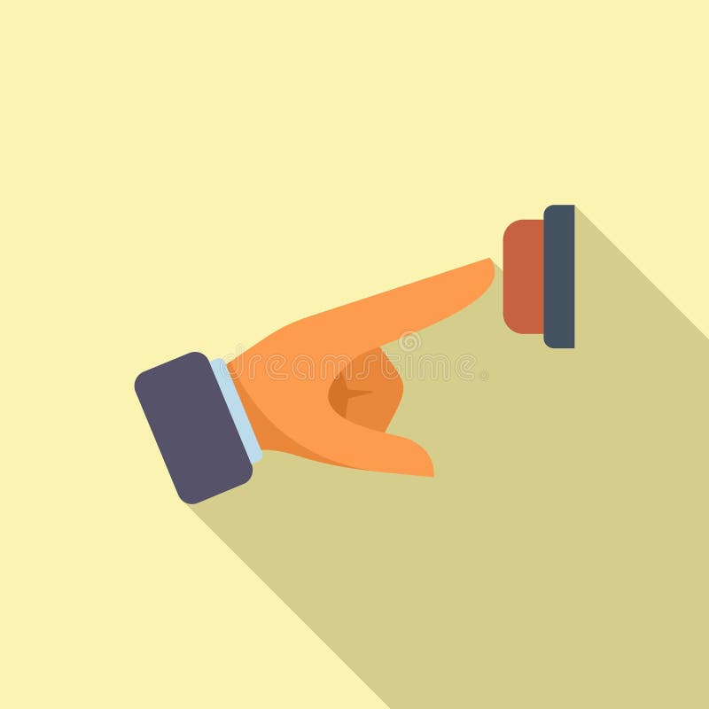 Push Button Icon Flat Vector. Business Person Stock Vector ...