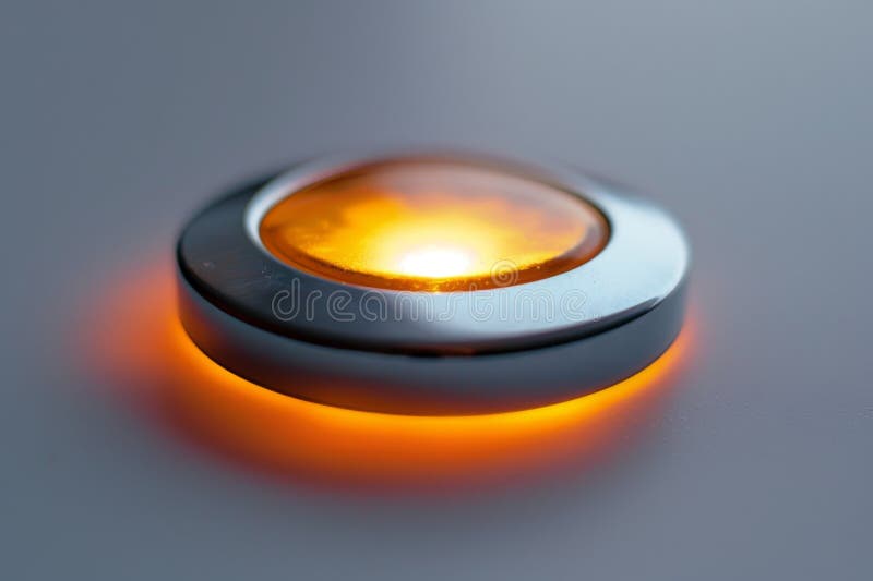 Warmly Lit Push-Button Close-Up Shot Stock Illustration - Illustration ...