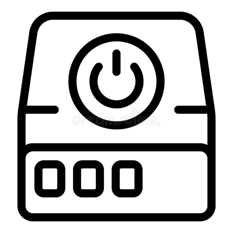 Push Button Media Box Icon Outline Vector. Computer Internet Stock ...