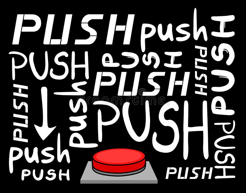 Alert Message Push Button stock illustration. Illustration of graphic ...