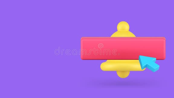 Push Button Notification Interface Reminder with Empty Bar Mockup Ring ...