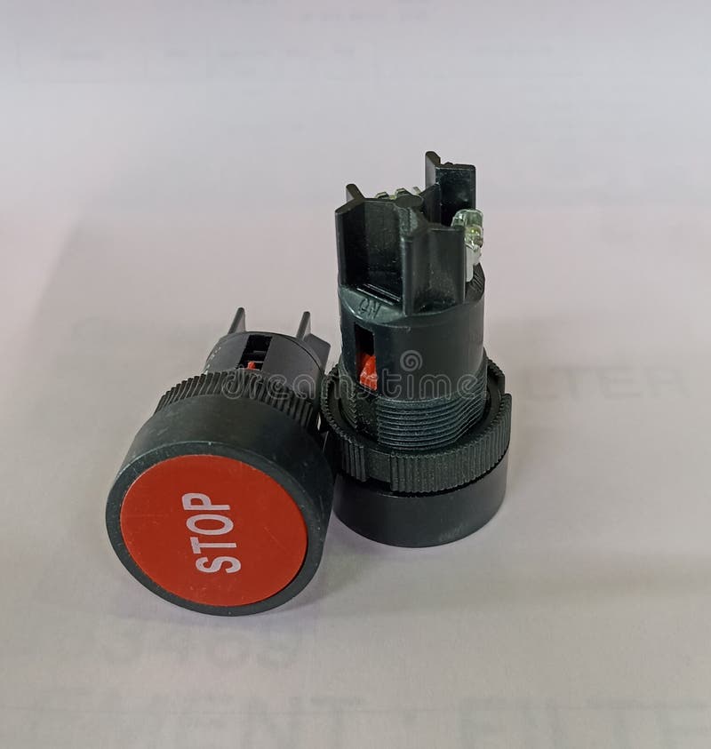 Push Button Off for Engine Stop Stock Photo - Image of push, stop ...