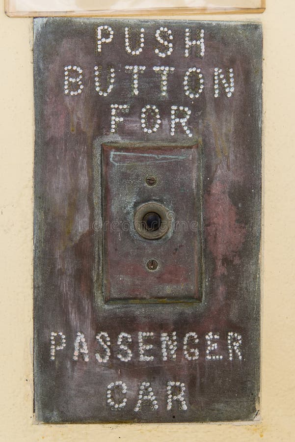 Push Button for Passenger Car Stock Photo - Image of ancient ...
