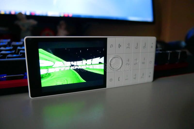 Push-button Phone for Communication. Details and Close-up of a Phone ...