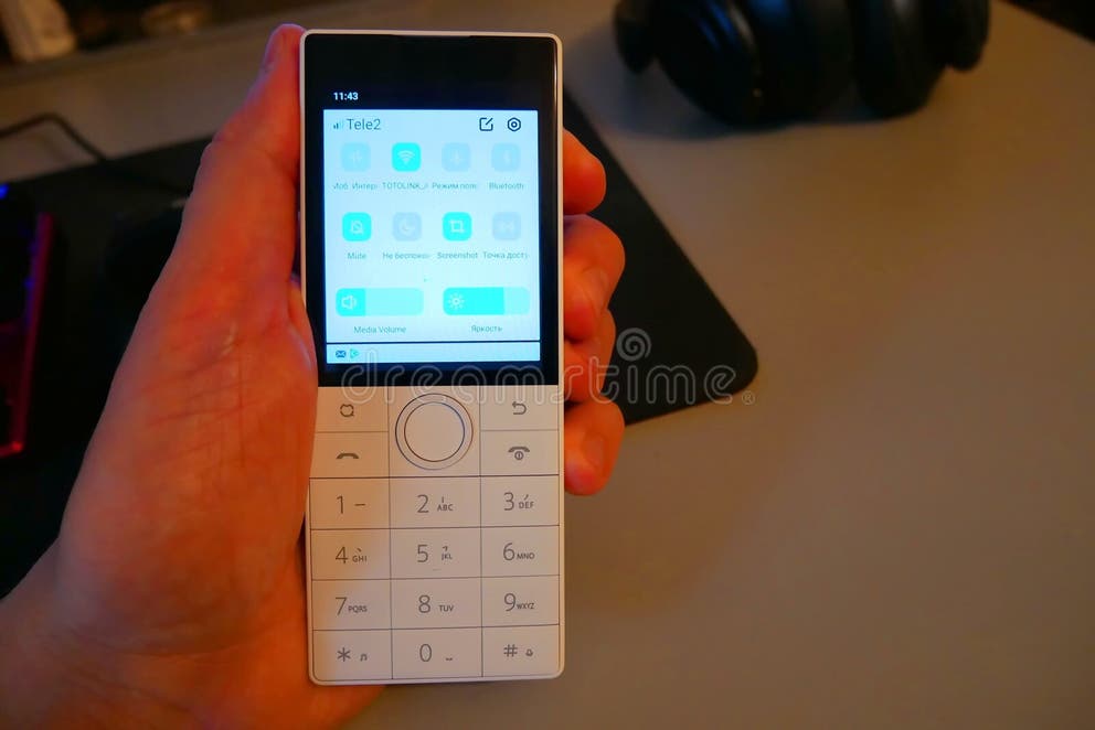 Push-button Phone Control. Phone with Buttons Details and Close-up ...