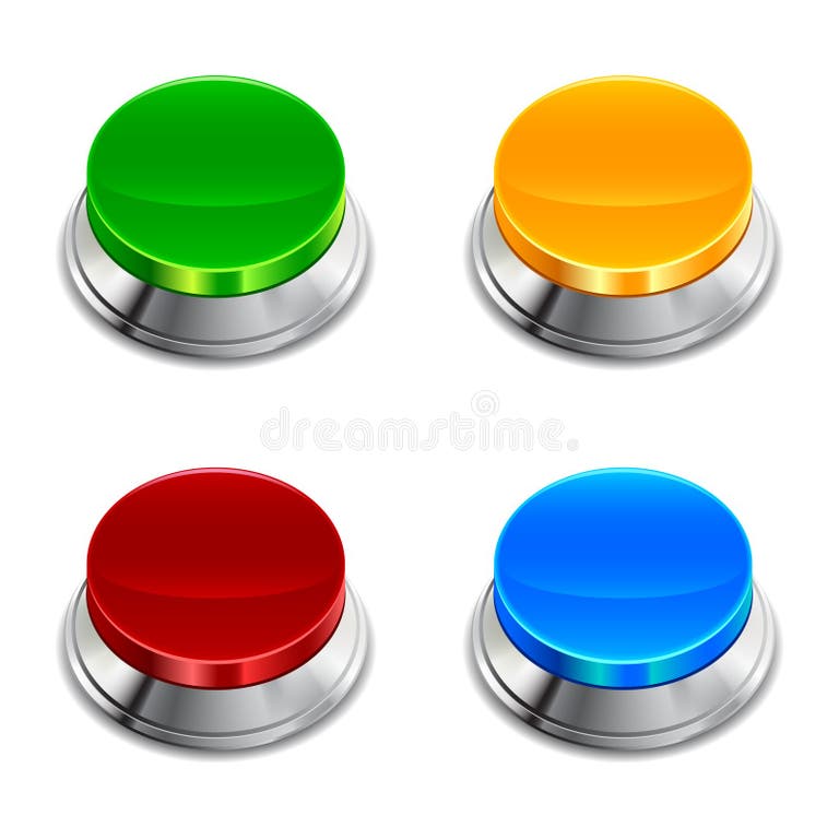 Push Button stock vector. Illustration of orange, button - 30586161