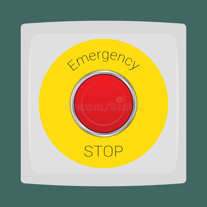 Push Button Switch Box with Emergency Stop Button Stock Vector ...