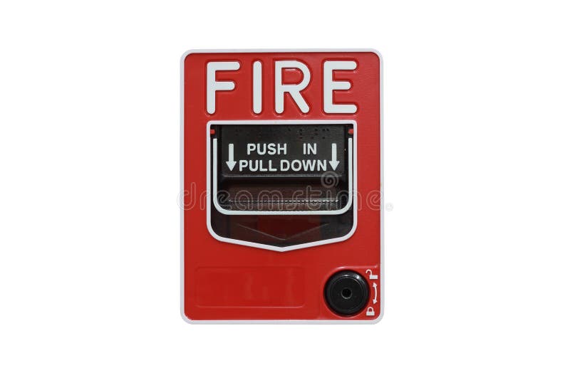 Push button switch fire stock photo. Image of noise, pull - 39948388