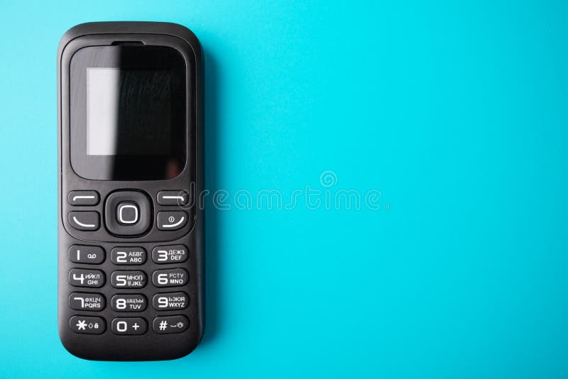 Push-button Telephone, Mobile Phone Old for Cellular Communication with ...