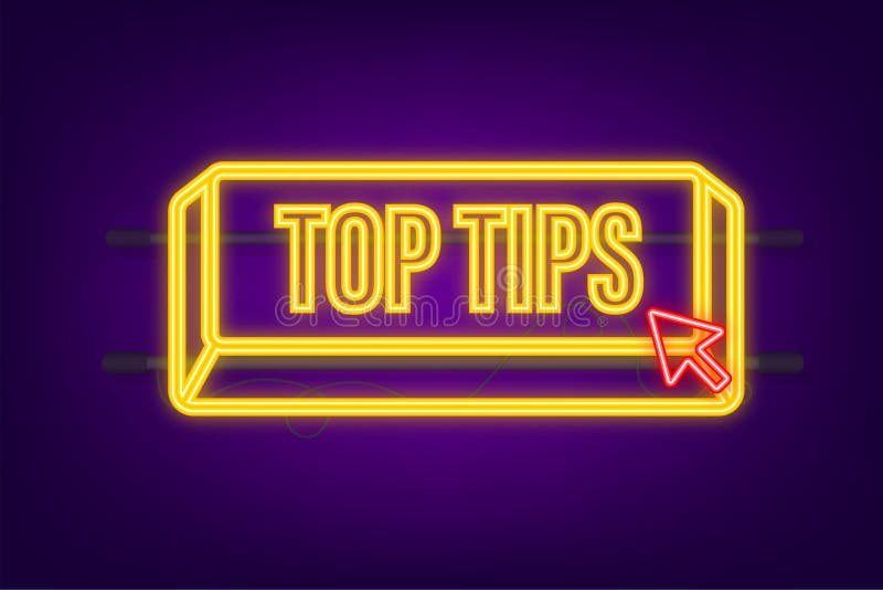 Push Button with Text Top Tips. Vector Illustration. Stock Vector ...