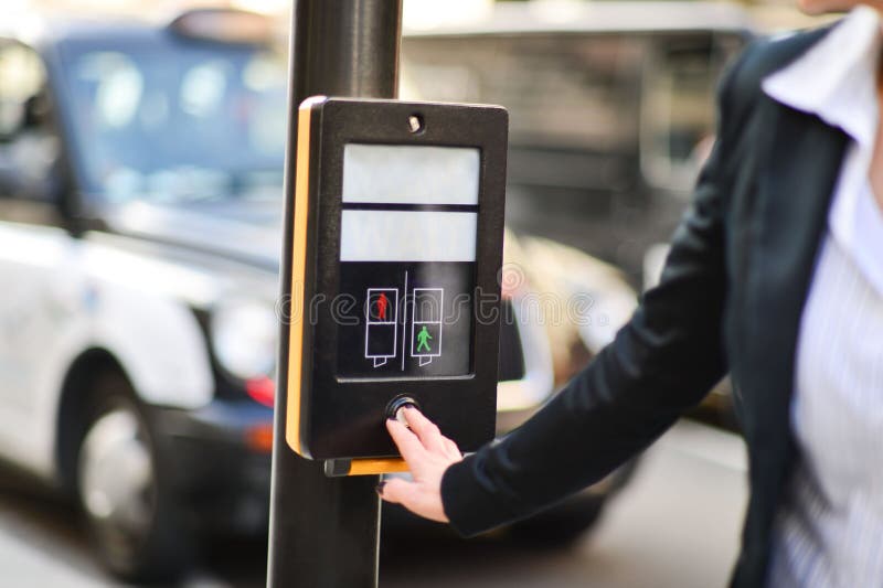Push Button and Wait for Walk Signal Stock Photo - Image of pedestrian ...