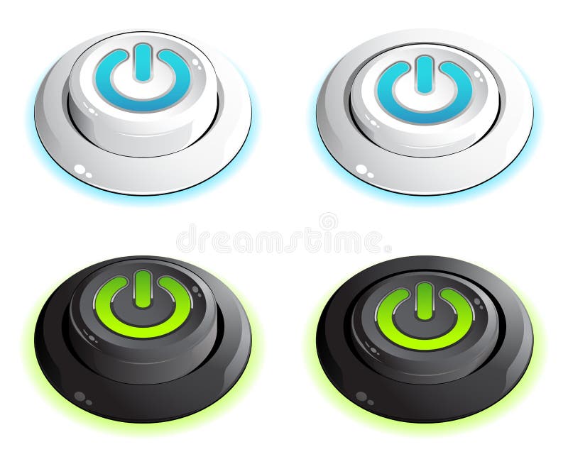 Push buttons stock vector. Illustration of computer, design - 7376087