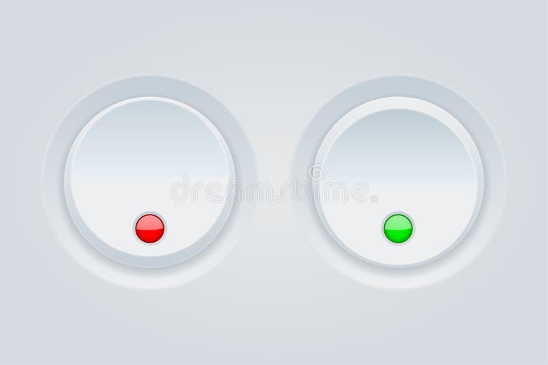 Push Buttons. Round 3d Icons Stock Vector - Illustration of graphic ...