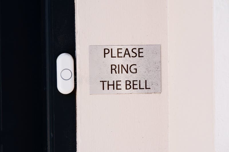 Push Buzzer Intercom Door Bell for Entry Stock Photo - Image of letters ...