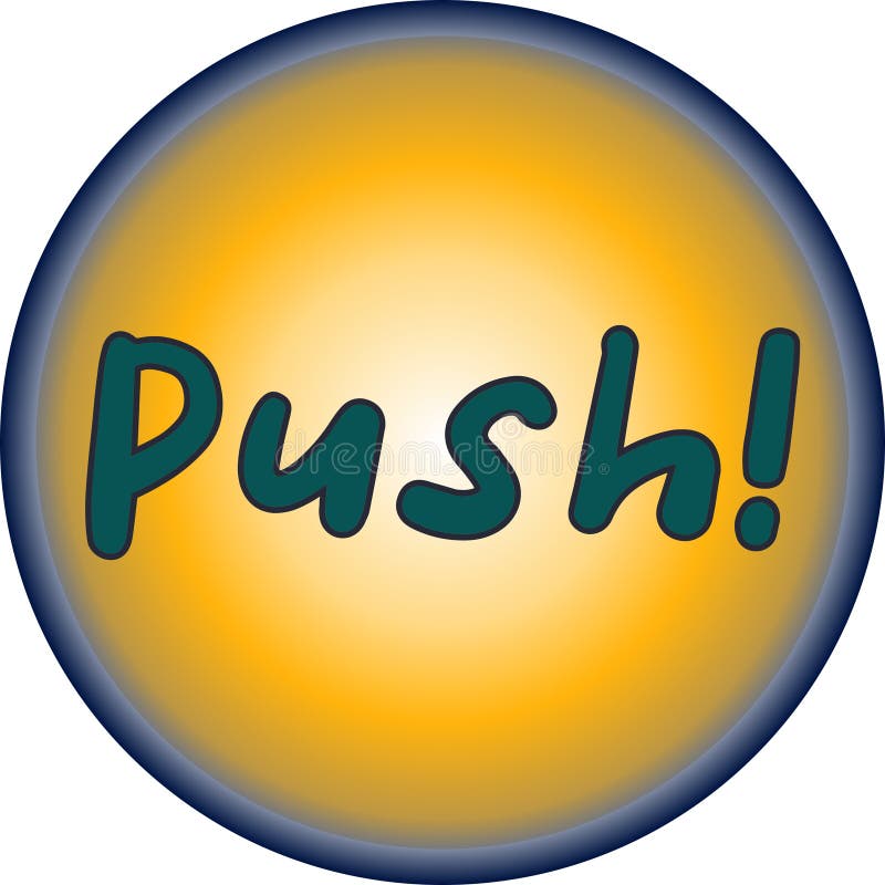 Push - the Command Symbol is Round and Yellow in Color with Dark ...