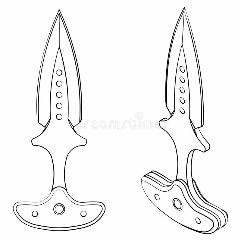 Dagger Outline Stock Illustrations – 7,212 Dagger Outline Stock ...